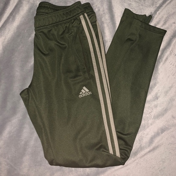 adidas | Pants & Jumpsuits | Army Green Adidas Joggers W Zippers | Poshmark